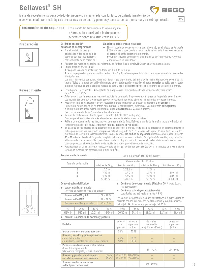 Bego Bella Vest HS Manual | PDF | Revestimiento | Materiales