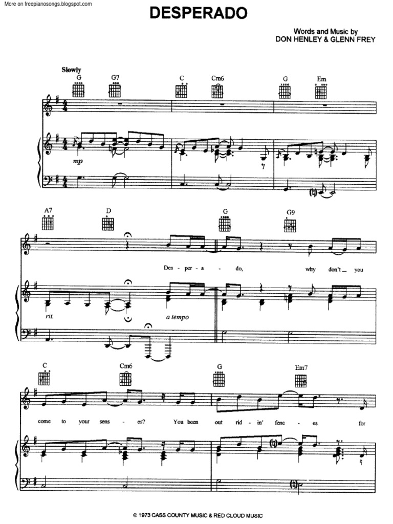 Eagles - Desperado PDF | PDF