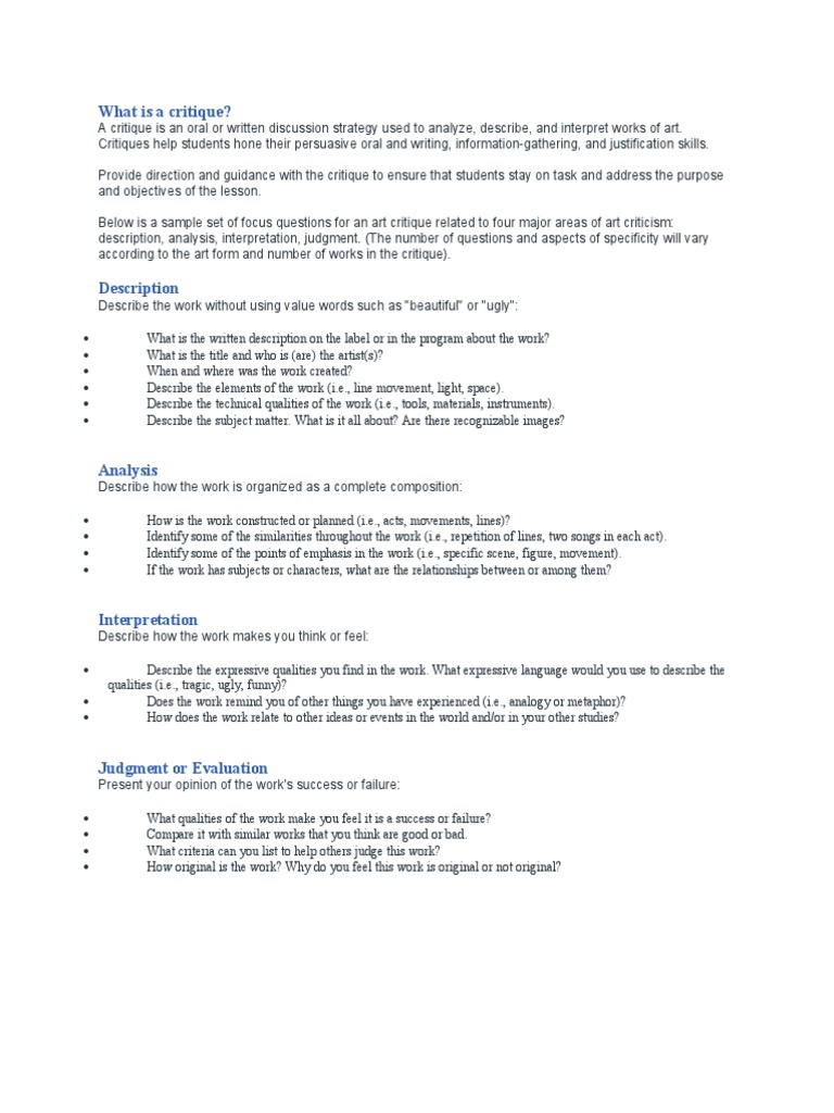 What Is A Critique | PDF | Epistemology | Learning