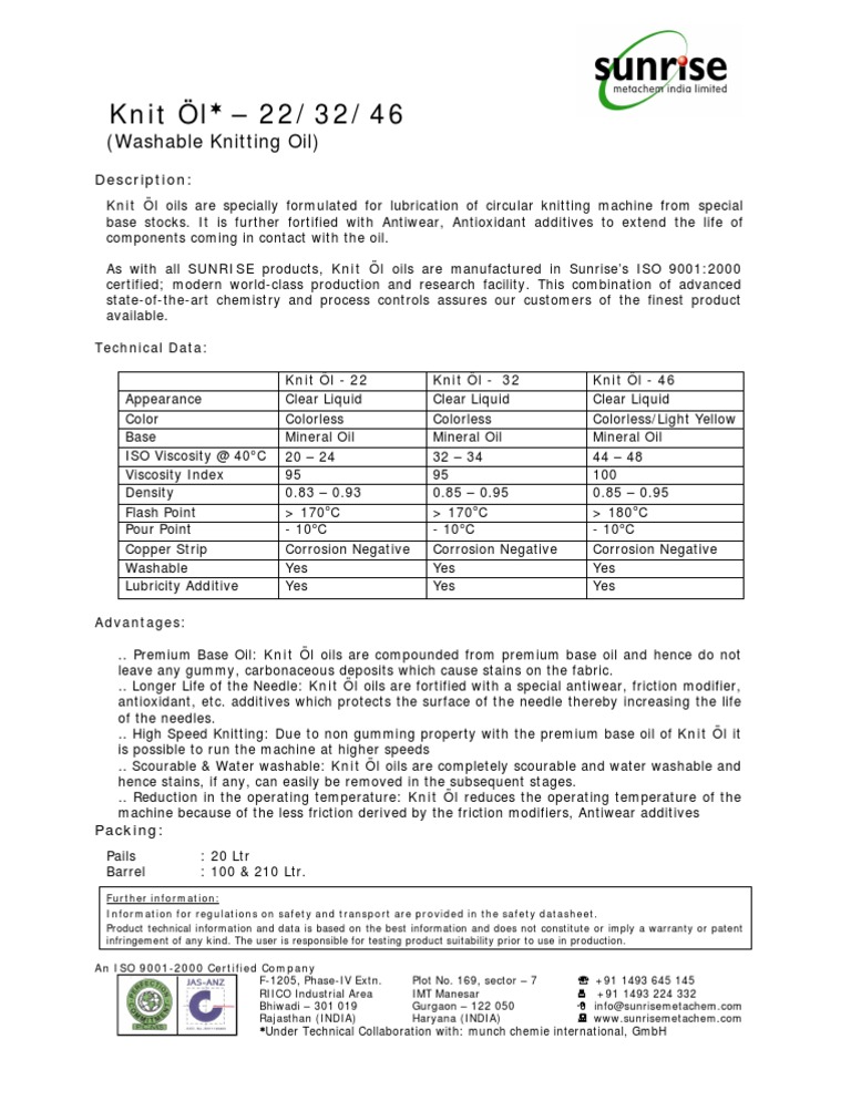 Knit Öl | PDF | Knitting | Oil