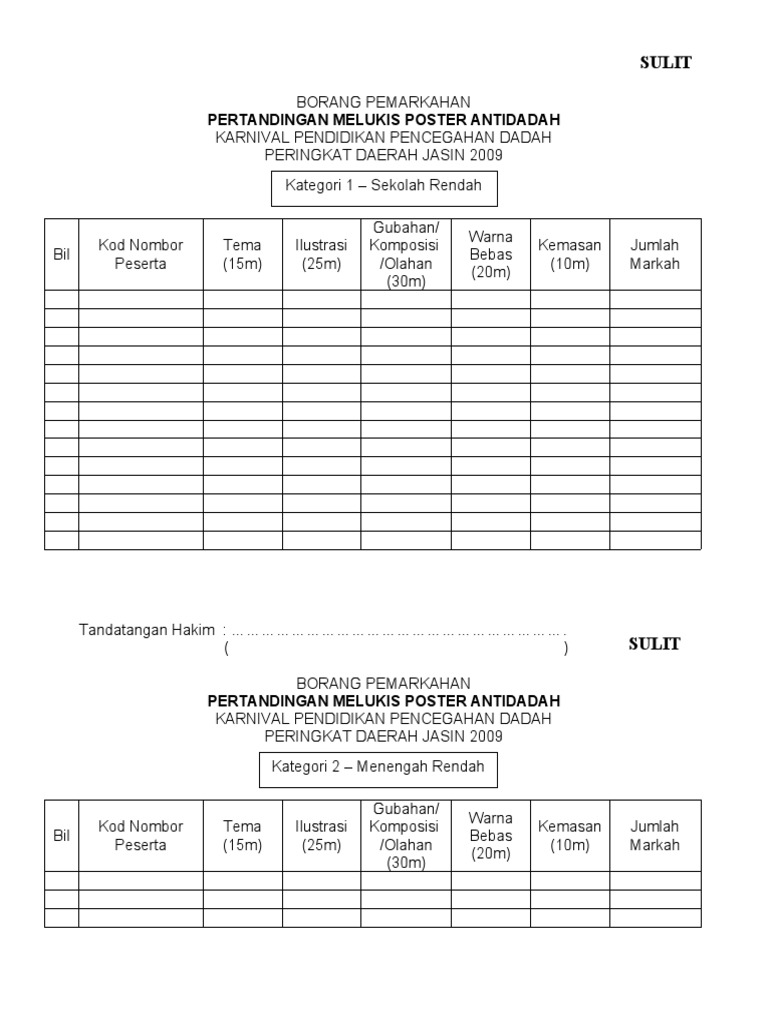 Borang Pemarkahan Pertandingan Bercerita Pdf - Riset Borang Pemarkahan Pertandingan Bercerita Pdf - Riset
