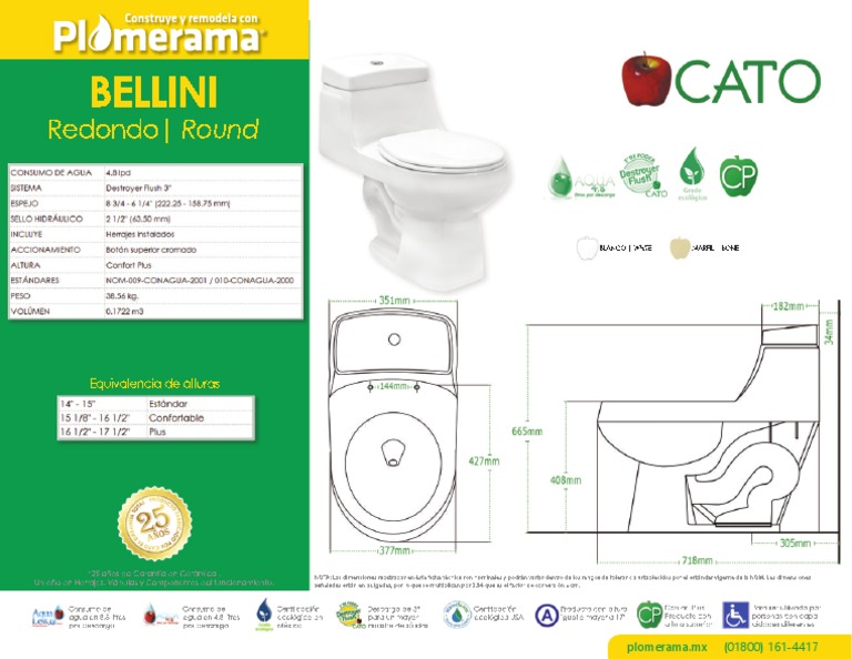 Ficha Tecnica Bellini Cato | PDF