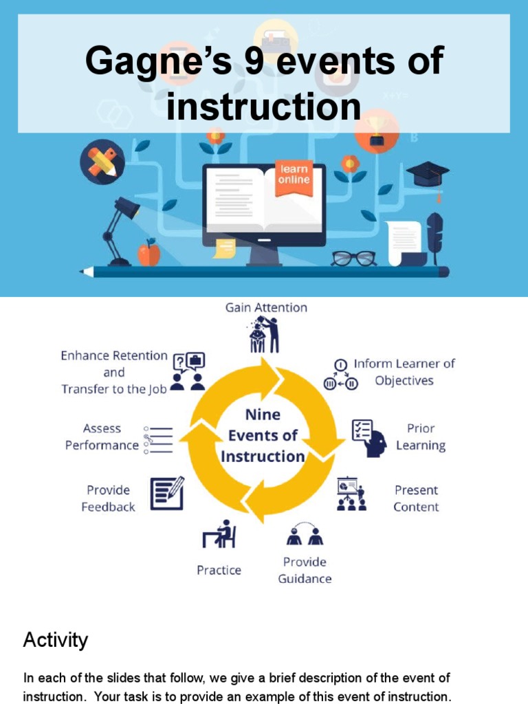 Gagne's 9 Events of Instruction - Crowdsourced Examples | PDF ...