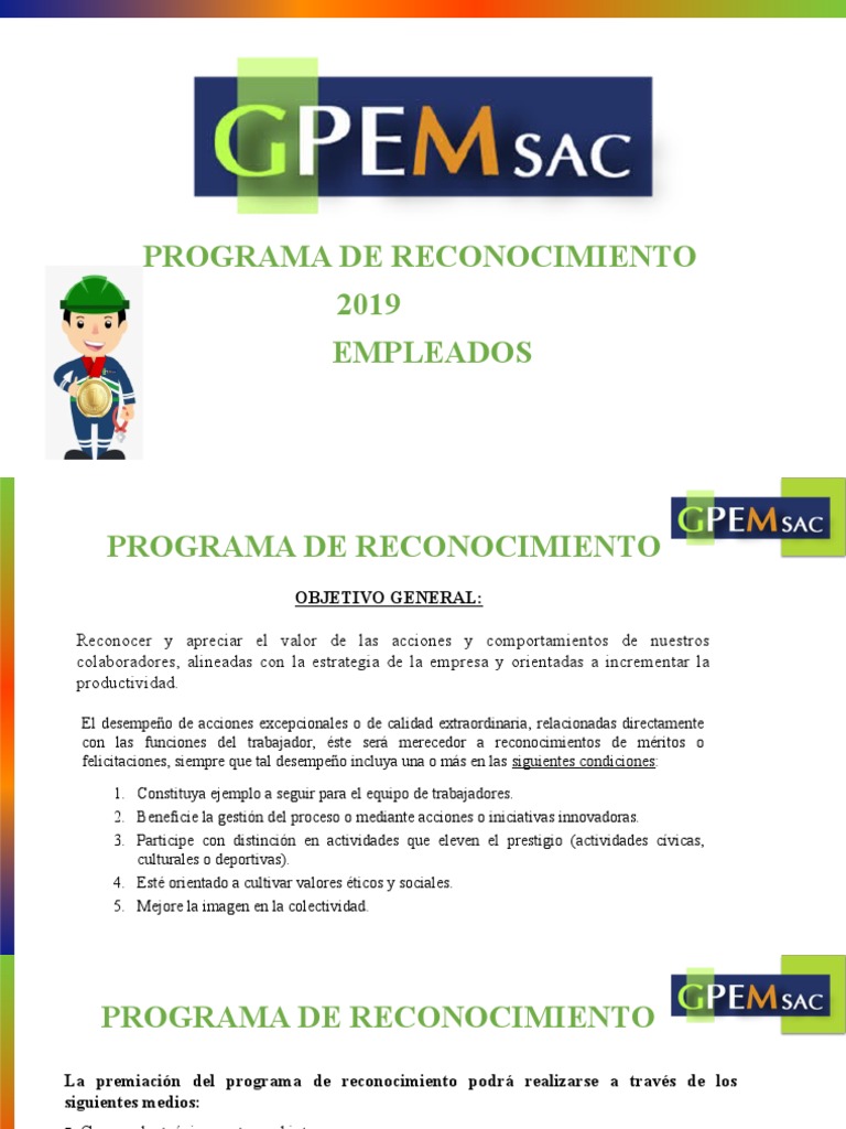 Programa de Reconocimiento - Finalv3 | PDF | Comportamiento | Evaluación