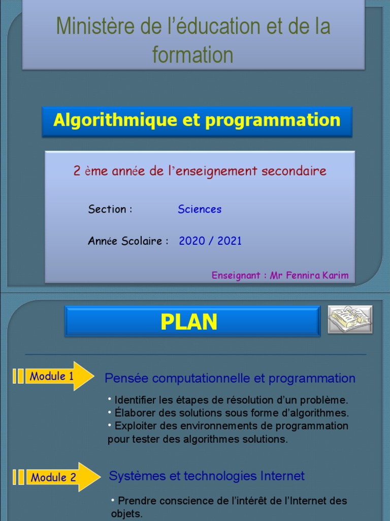 Chap1 Eleve Algorithmique | PDF | Compilateur | Programmation informatique