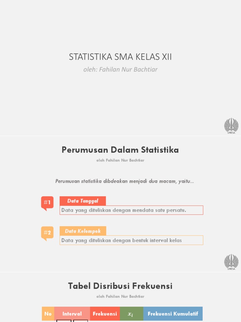 Statistika SMA Kelas 12 Kumpulan Soal Latihan | PDF