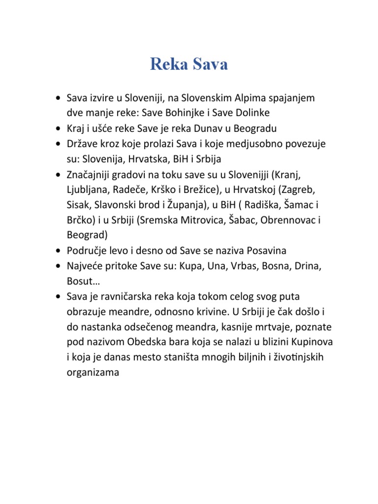 Reka Sava 2 | PDF