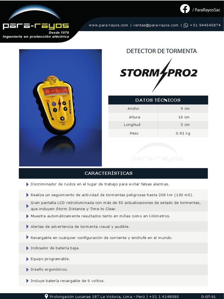 D DT 05 Ficha Técnica STORM PRO 2 PDF | PDF