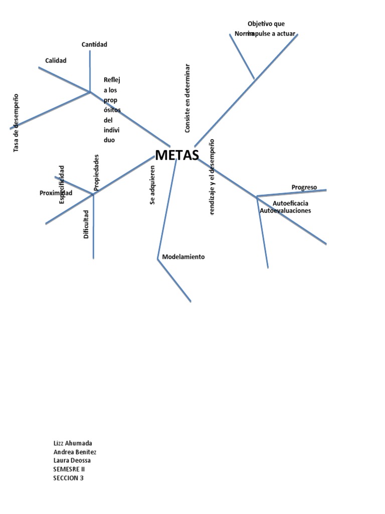 Mapa Mental Metas | PDF | Psicología Educacional | Cognición