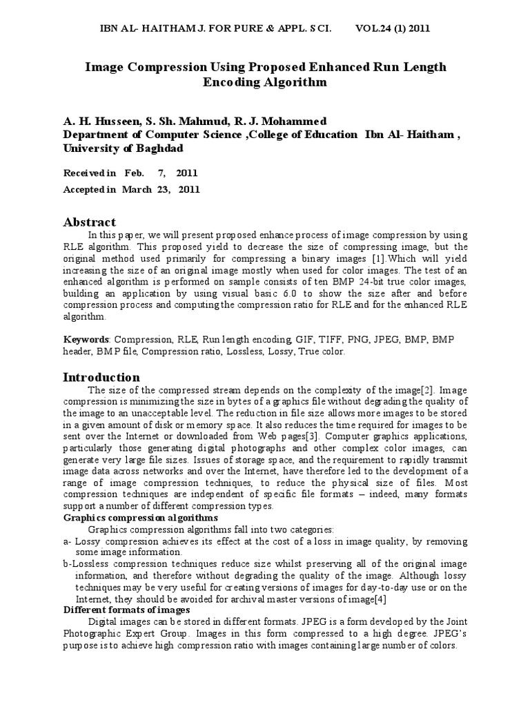 Image Compression Using Proposed Enhanced Run Length Encoding Algorithm ...