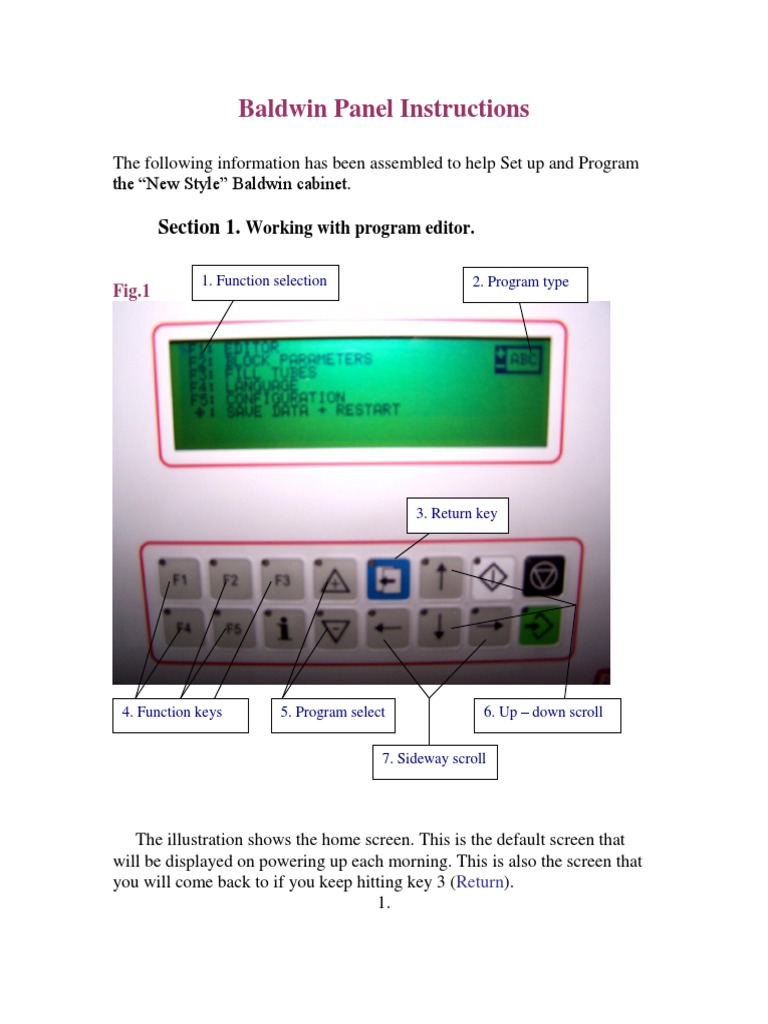 Baldwin Panel Instructions | PDF