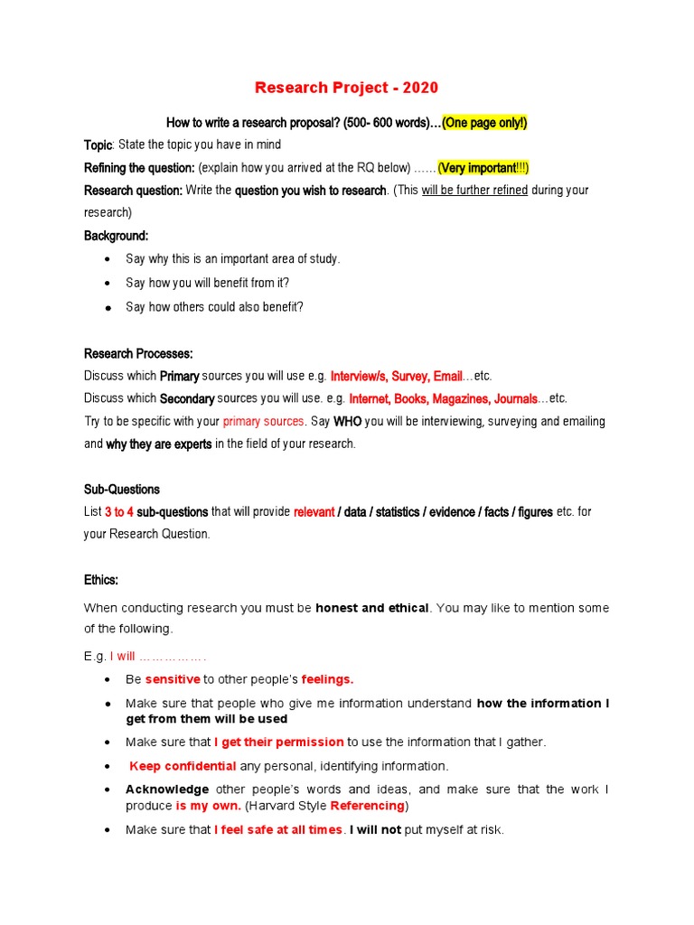 How To Write A Proposal | PDF | Data | Interview