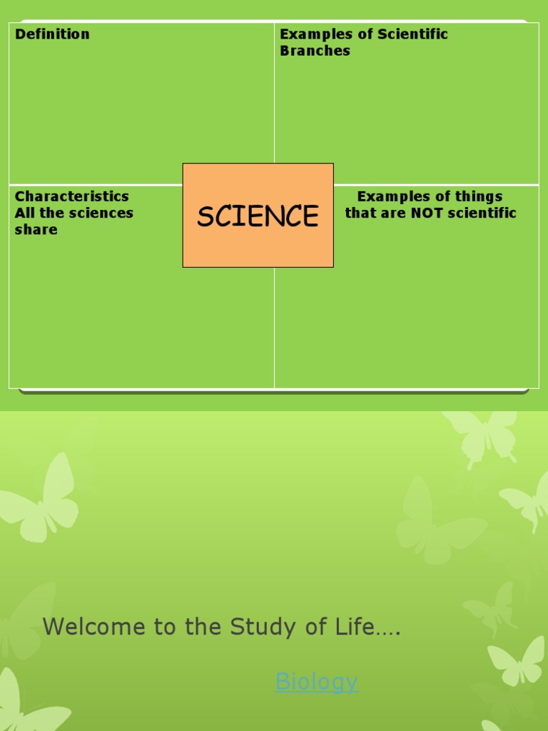 3 Branches of Biology Powerpoint | PDF