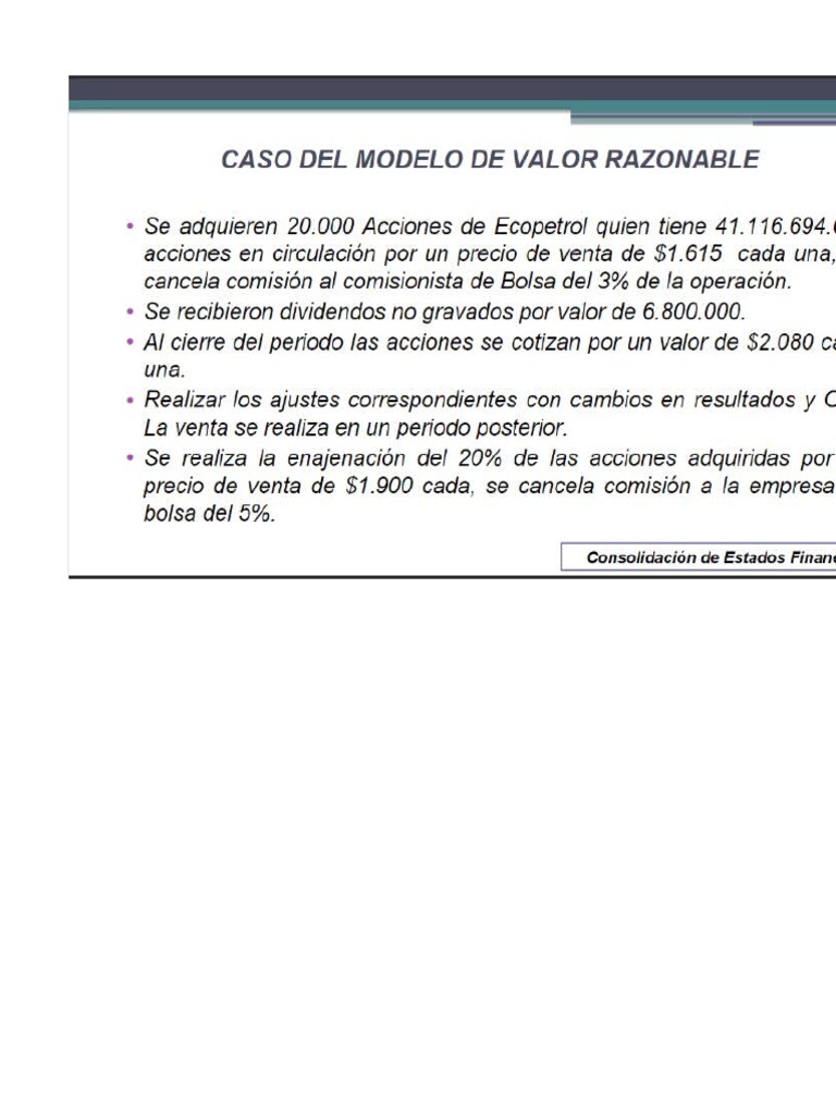 Ejercicio Valor Razonable | PDF