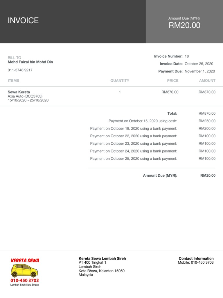 Invoice 18 2020-11-01 | PDF