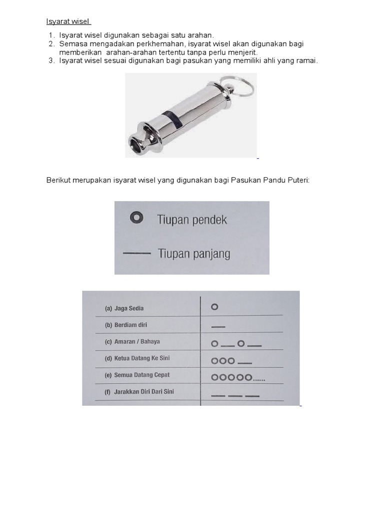 Isyarat Wisel Dan Tangan | PDF