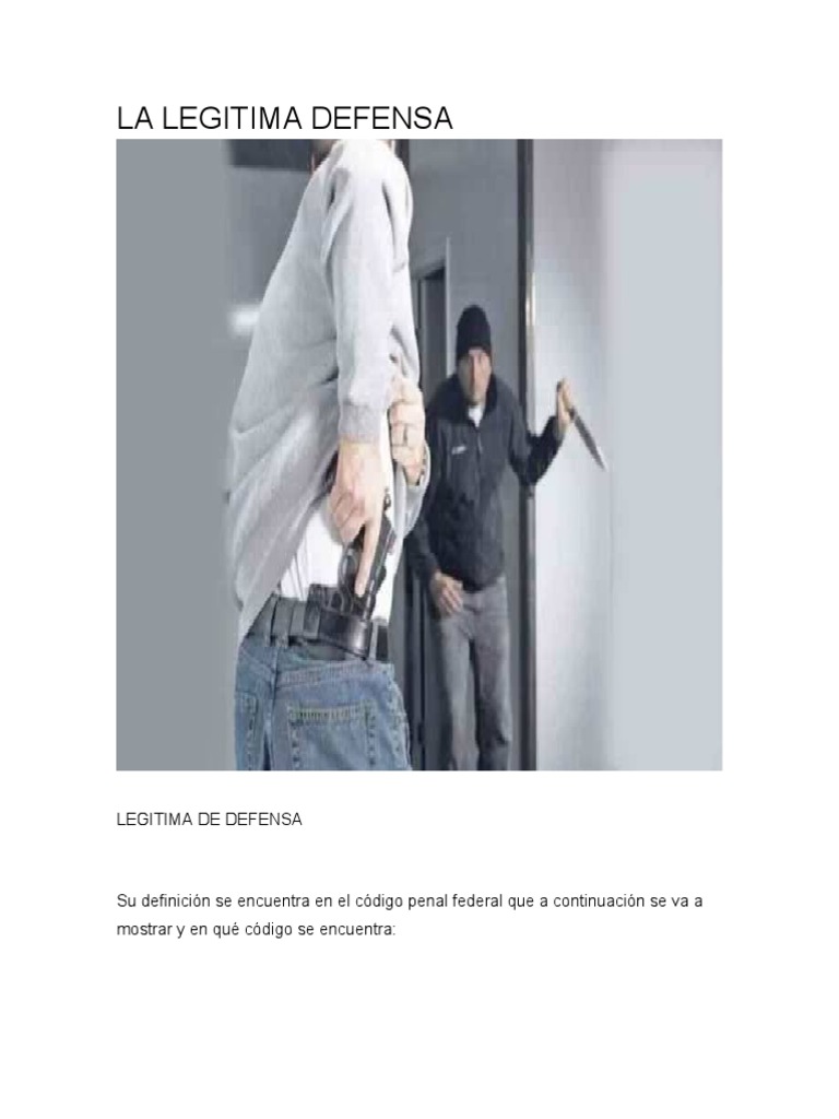Legítima Defensa en Derecho Mexicano | PDF | Derecho penal | Ley Pública