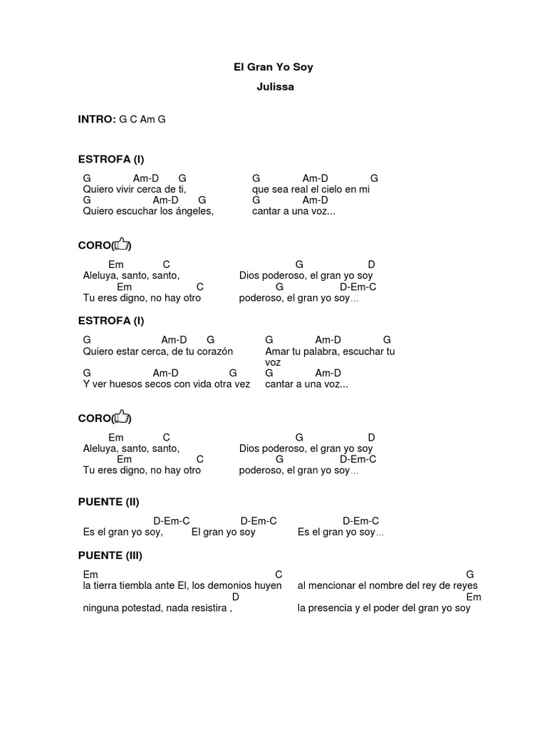 El Gran Yo Soy, Julissa | PDF