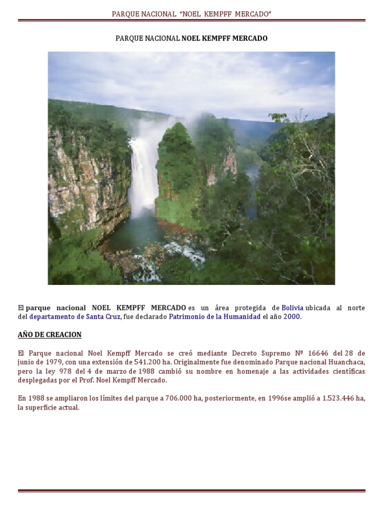 Parque Noel Kemp | PDF | Organismos | Conservación