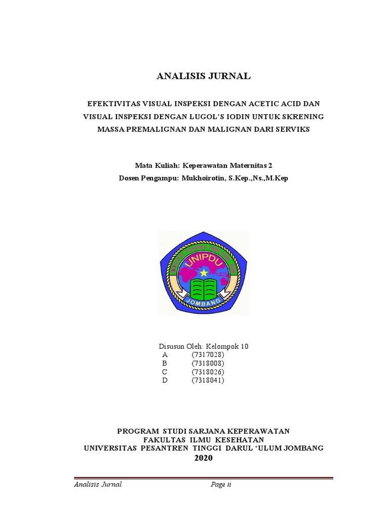 Contoh Analisis Jurnal | PDF