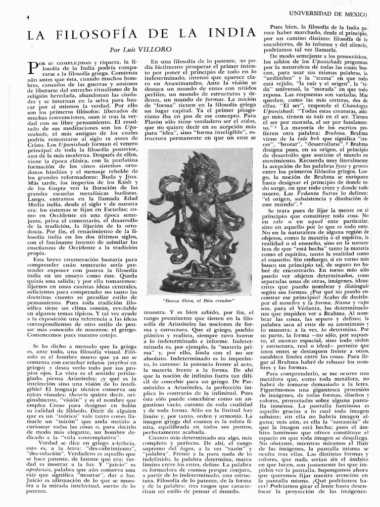 Filosofia Hindu Por Luis Villoro | PDF | Mantman (hinduismo) | Alma