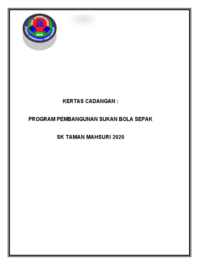 Kertas Kerja Pembangunan Bola Sepak SKTM 2020 | PDF