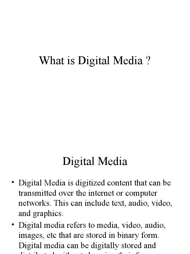 What is Digital Media | PDF