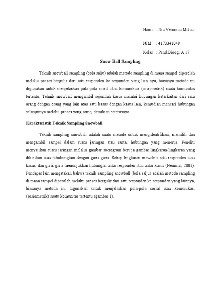 TR 6 Tehnik Snowball Sampling | PDF