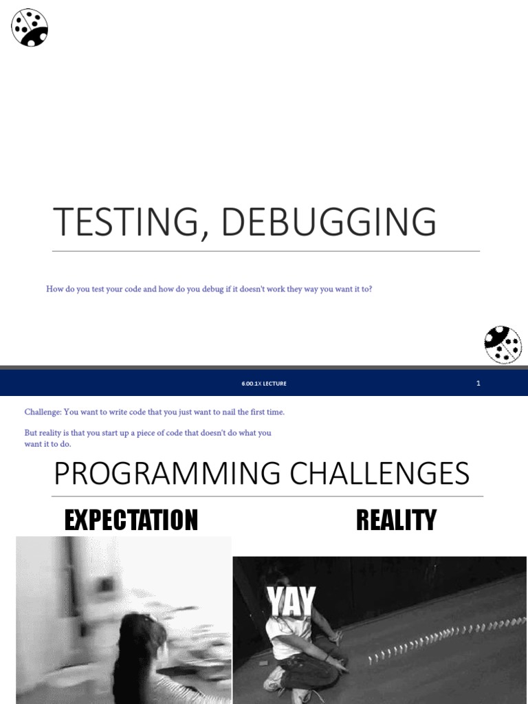 Testing, Debugging: How Do You Test Your Code and How Do You Debug If ...