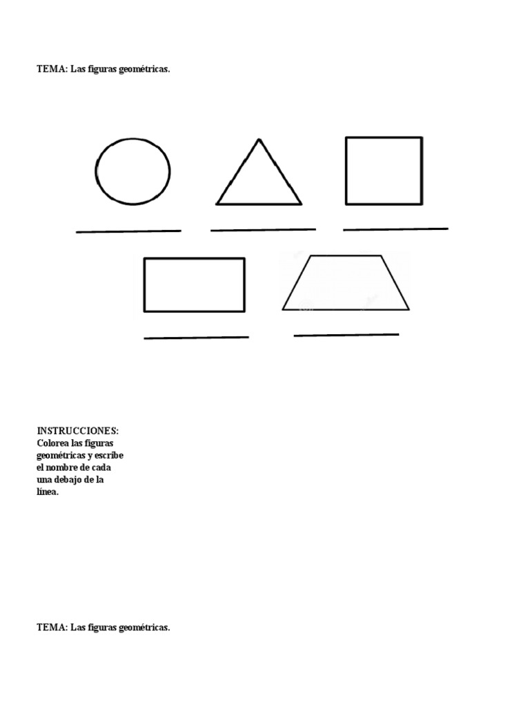 Ficha de Trabajo Figuras Geometricas | PDF