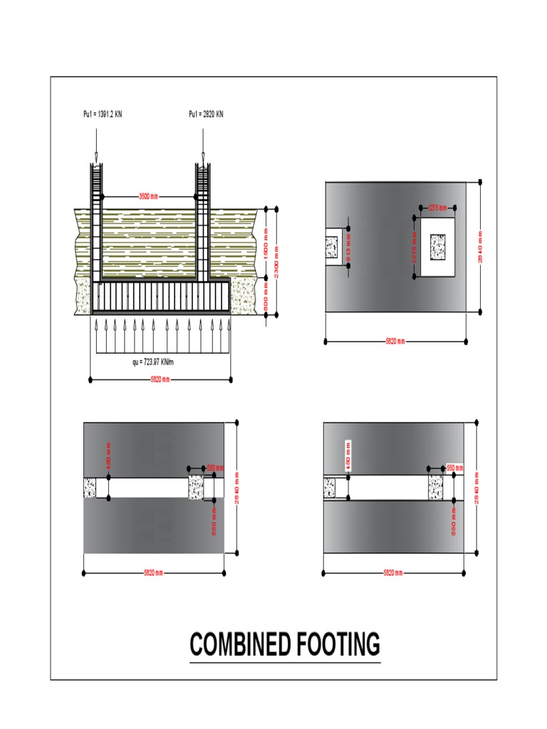 Jack Combined Footing-Layout1 | PDF