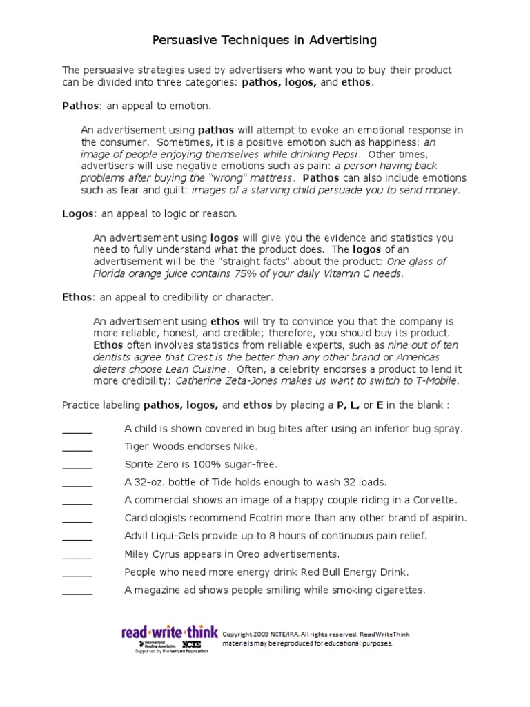 Persuasive Techniques in Advertising: Pathos: An Appeal To Emotion ...