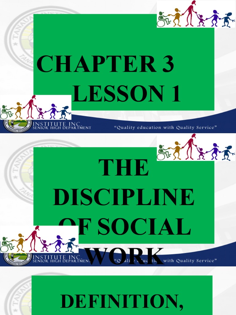 Diass Chapter 3 Social Work Lesson 1 The Discipline of Social Work ...