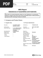 MDS Report Substances of Assemblies and Materials: 1. Company and ...