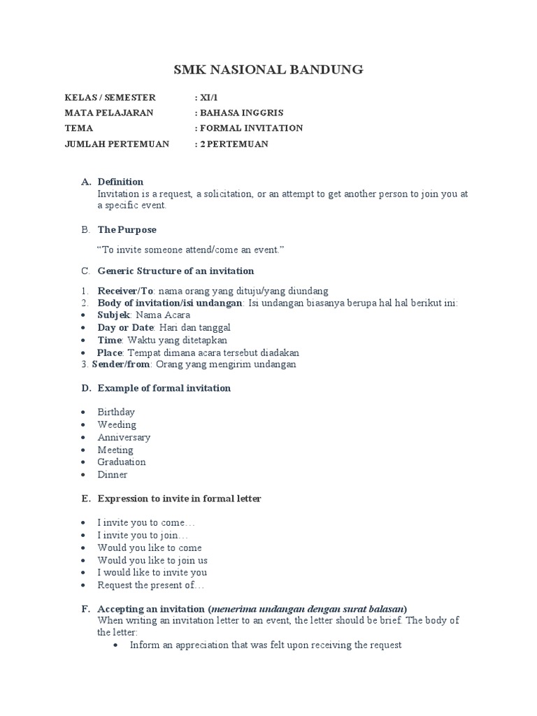 Formal Invitation Structures and Examples: A Lesson on Proper ...