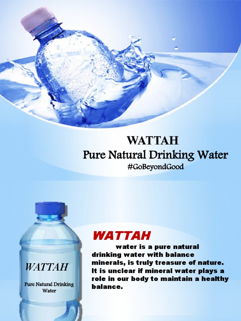 Pure Natural Drinking Water: Wattah | PDF | Minerals | Magnesium