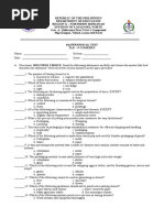4th Quarter Exam in Cookery-9 | PDF | Custard | Desserts