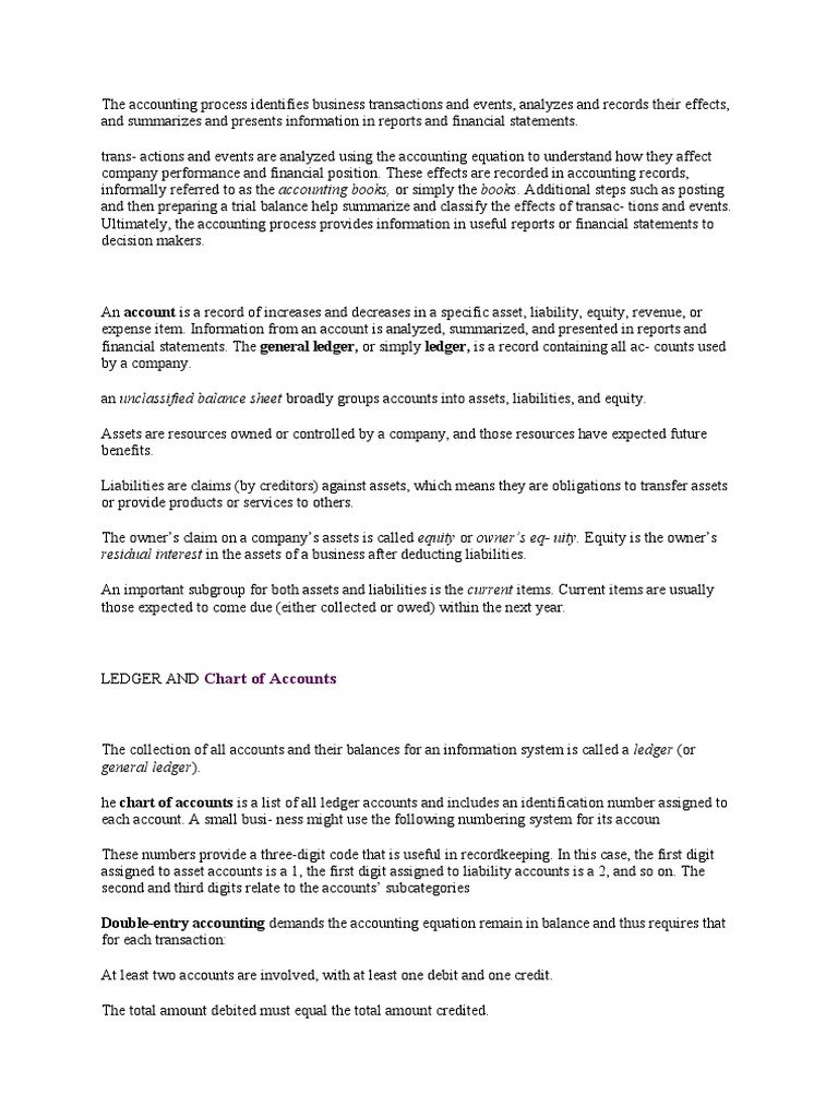 The Accounting Process Identifies Business Transactions and Events ...