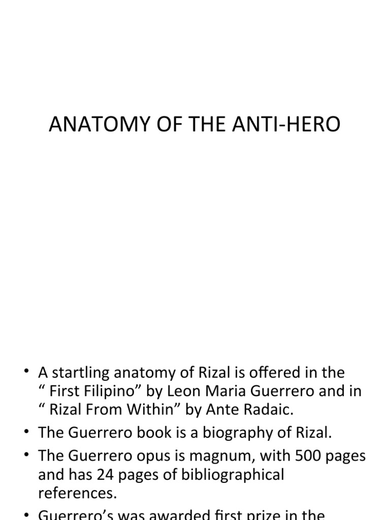 Anatomy of The Anti Hero | PDF | Philippines