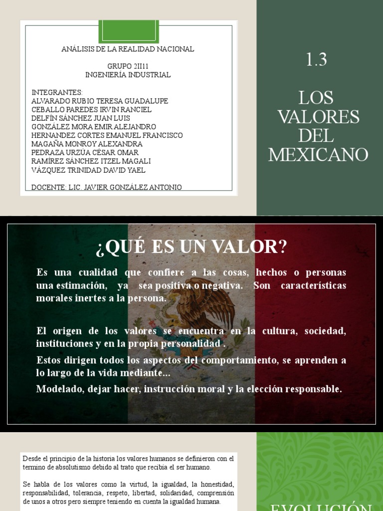 Valores del Mexicano y su Impacto Social | PDF | Tolerancia | México