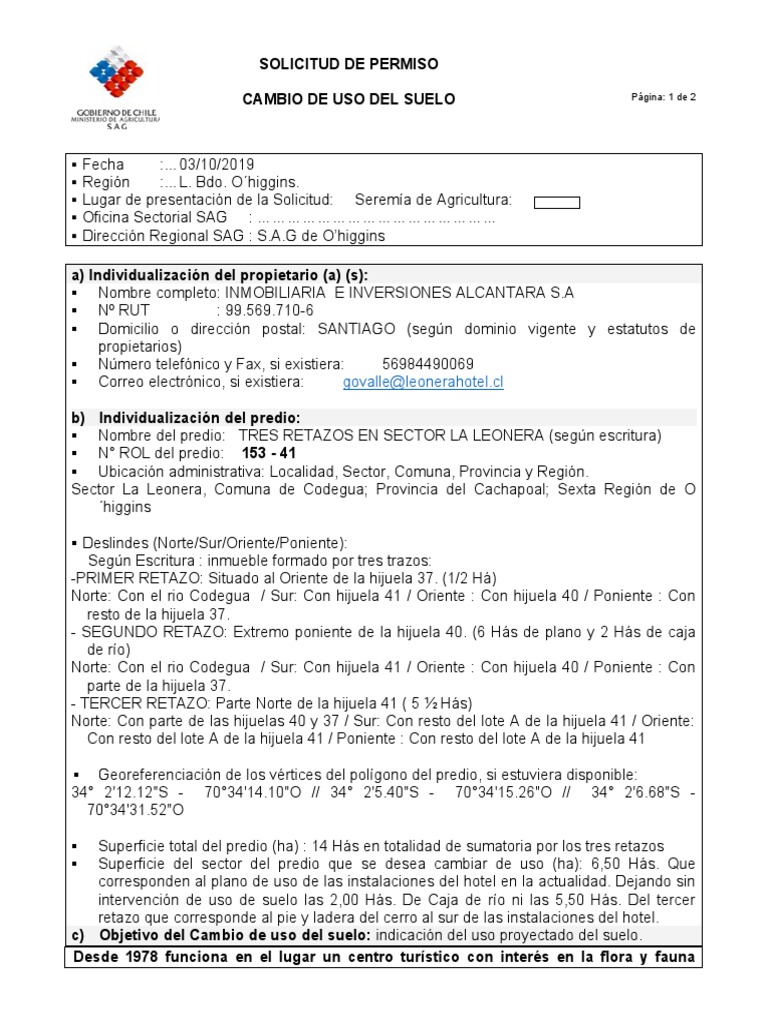 Cus Formulario Solicitud | PDF