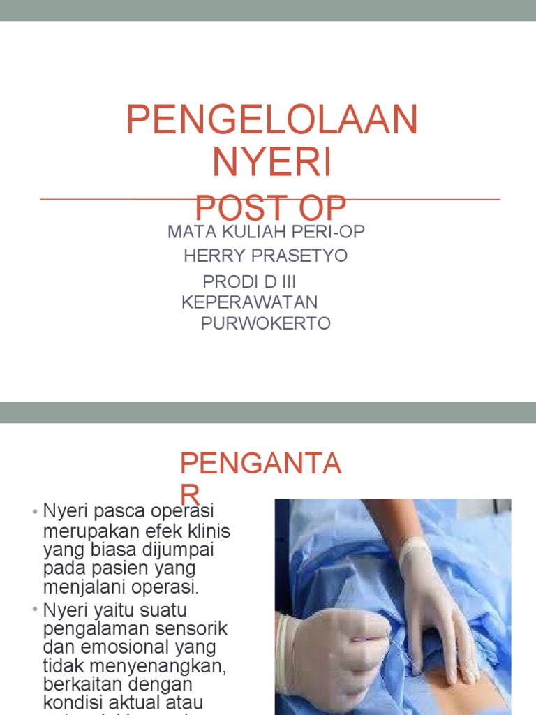 Manajemen Nyeri Pasca Operasi | PDF