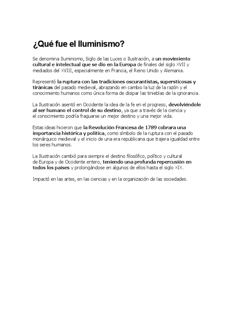 Qué Fue El Iluminismo | PDF