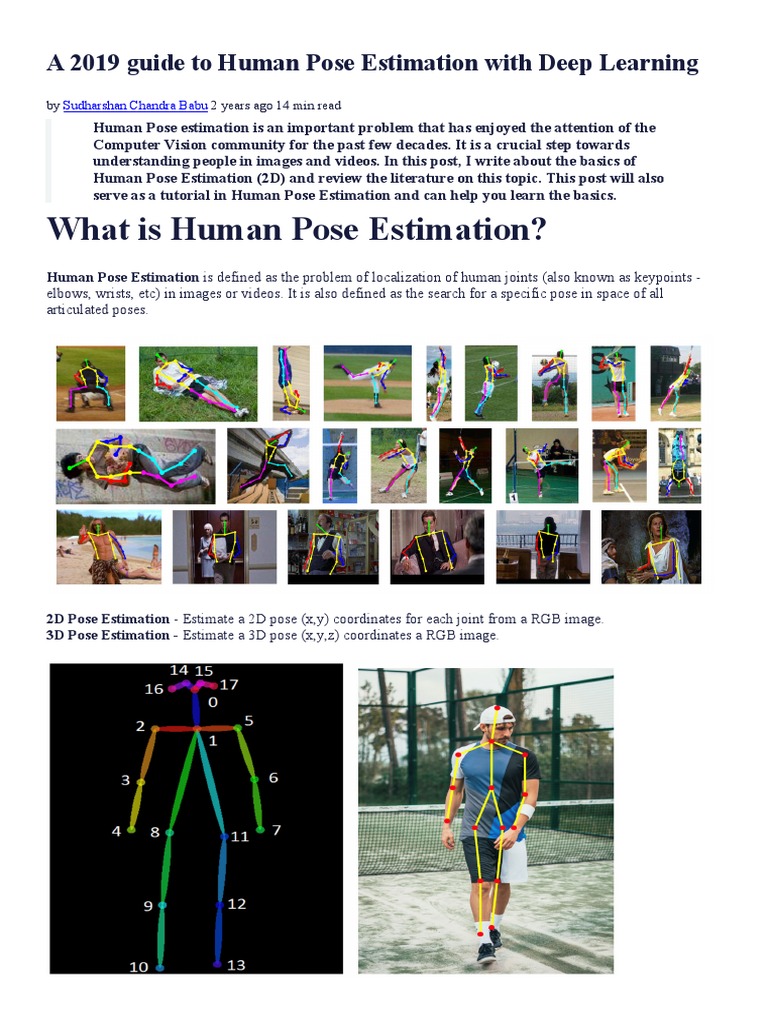 A 2019 Guide To Human Pose Estimation With Deep Learning | PDF | Deep ...