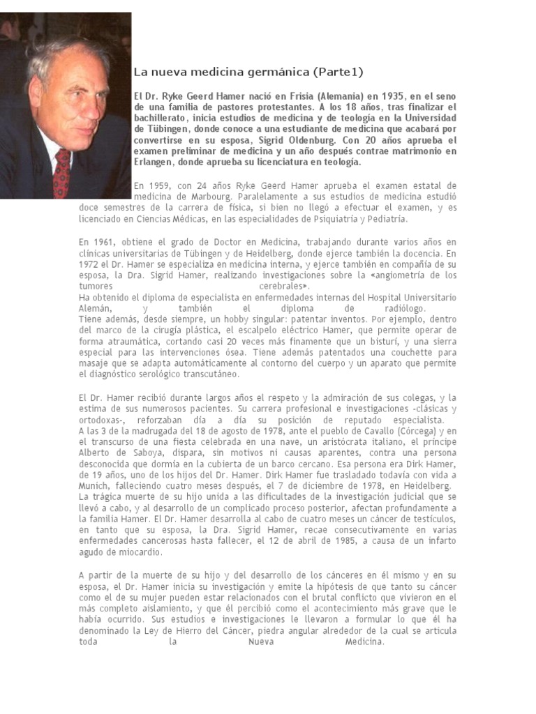 La Nueva Medicina Germanica - 17 Mayo 2010 | PDF | Cáncer | Cerebro