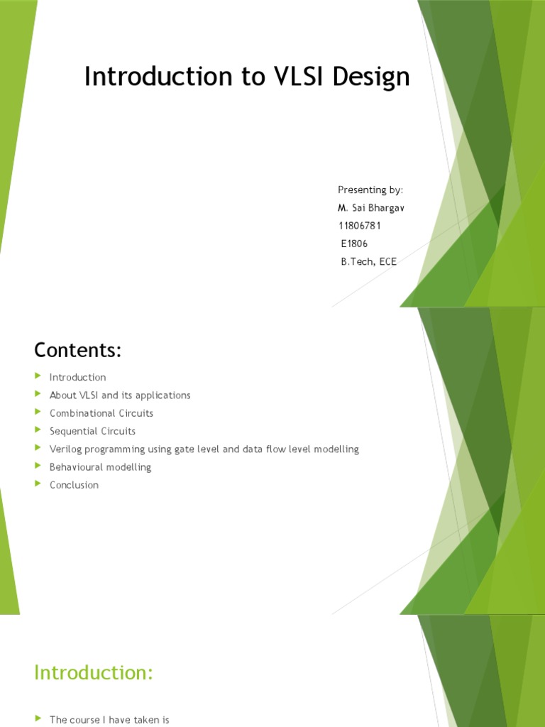 Introduction To VLSI Design | PDF | Logic Gate | Electronic Circuits