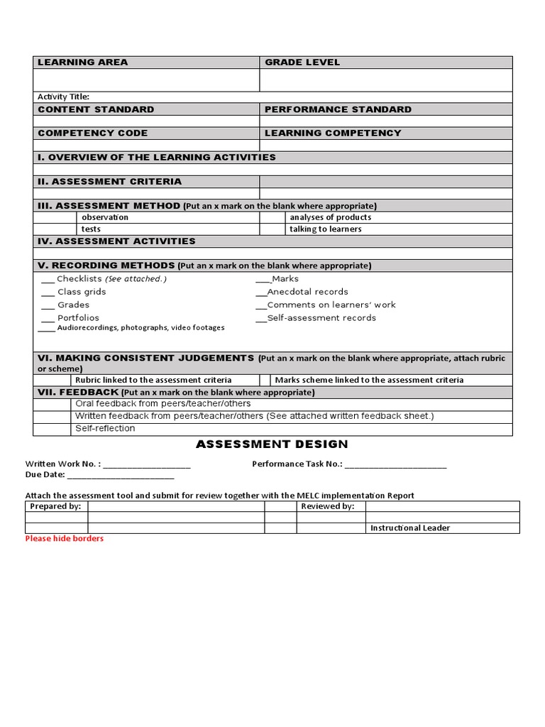 aSSESSMENT deSIGN | PDF