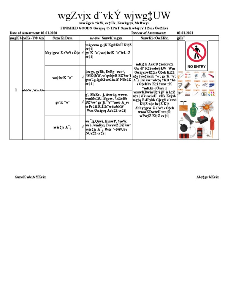 C-TPAT Risk Assessment-Finished Cartoon | PDF