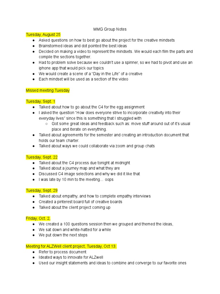 MMG Group Notes | PDF