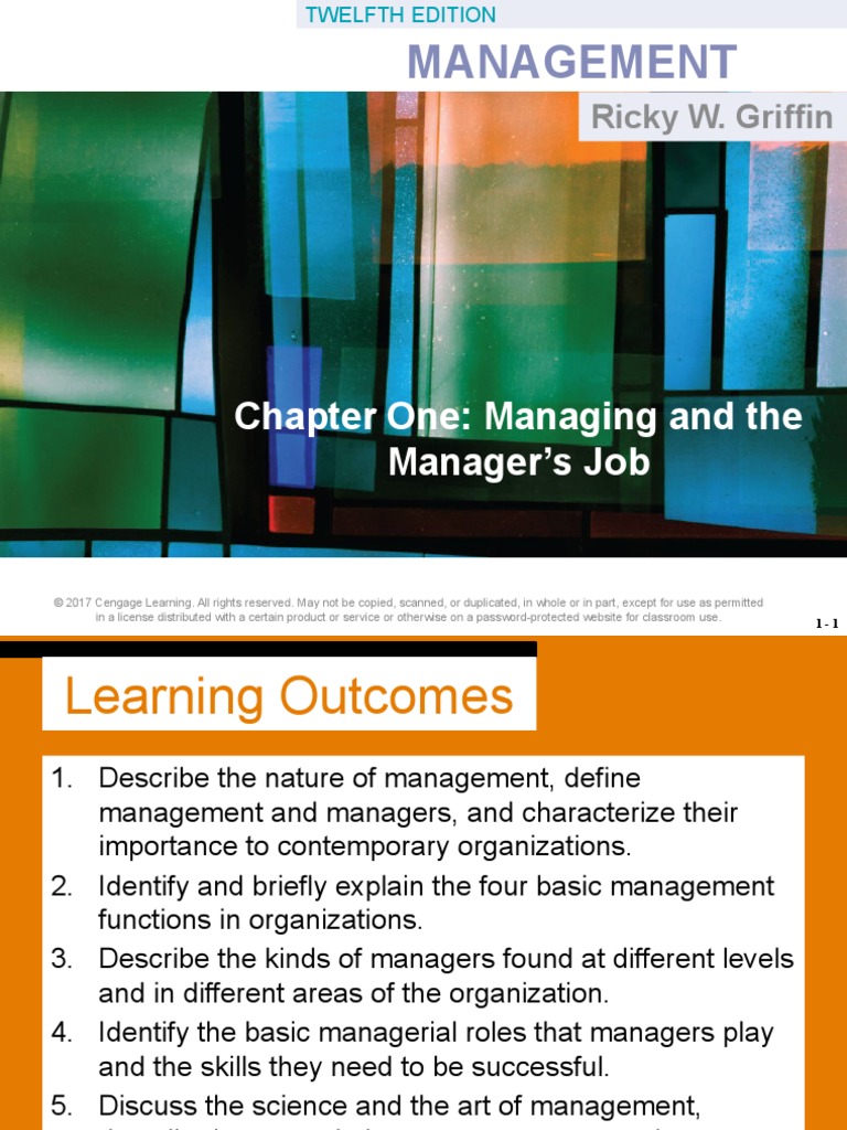 Chap 1 Griffin - Mgmt12e - PPT | PDF | Skill | License
